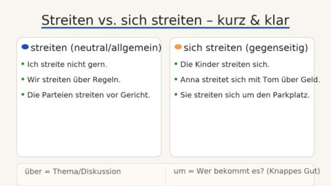 Streiten oder sich streiten? - Trau Dich Deutsch
